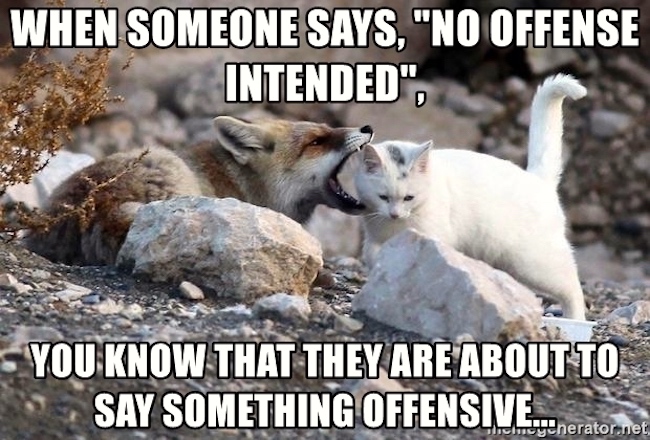 No offense (intended) | Arnold Zwicky's Blog