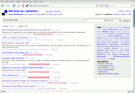 Cambiando los colores de del.icio.us – Javier Aroche