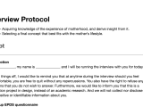 Interview Protocol Template