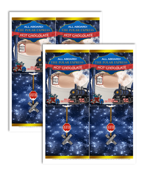 Polar Express Hot Cocoa Packet Printable – Arrow and Bliss