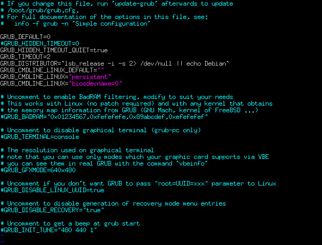 em0 revert to eth0 type naming Ubuntu