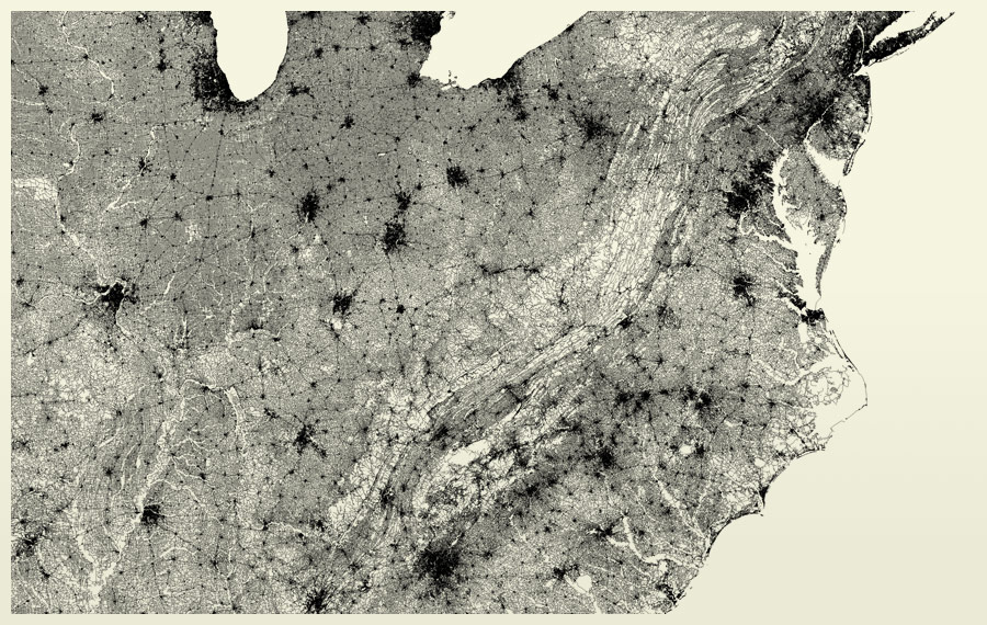 All Streets by Ben Fry – ART & CARTOGRAPHY
