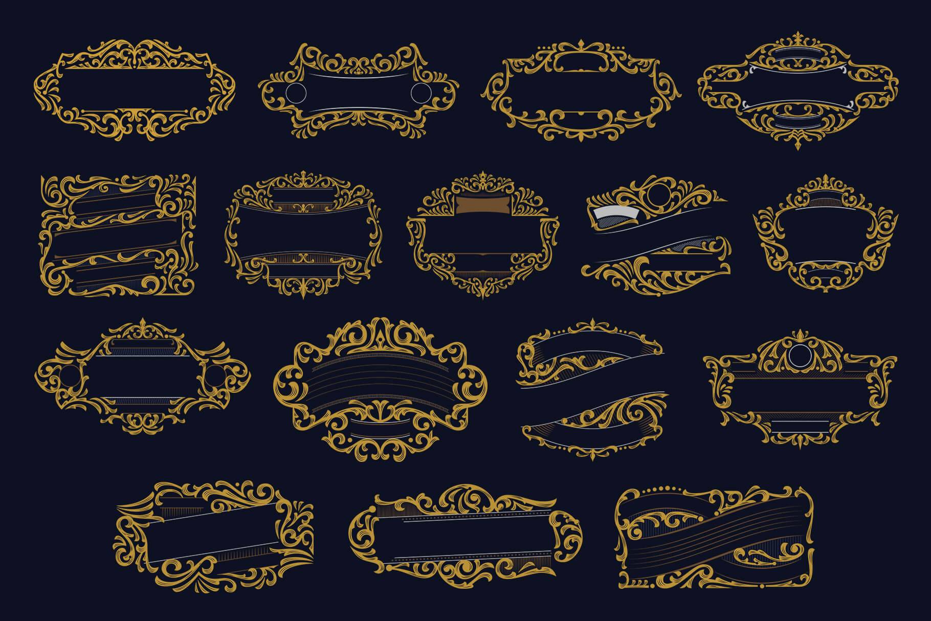 Victorian Ornaments Vector Vol. 3 - Arterfak Project