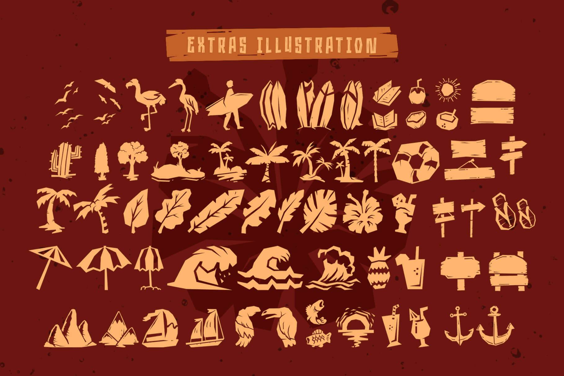 Naluka - Ethnic Font with Extras - Arterfak Project