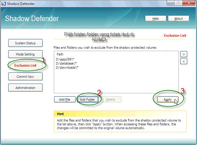 Cara Installasi dan Pemakaian SHADOW DEFENDER | ilmusekolahsite