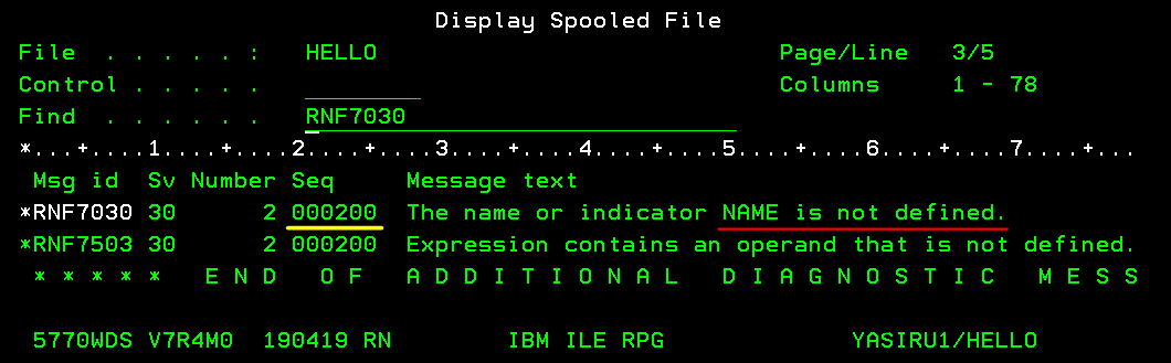 Compiler Errors Rpgle Tutorial Rpgle Tutorial As400 Iseries