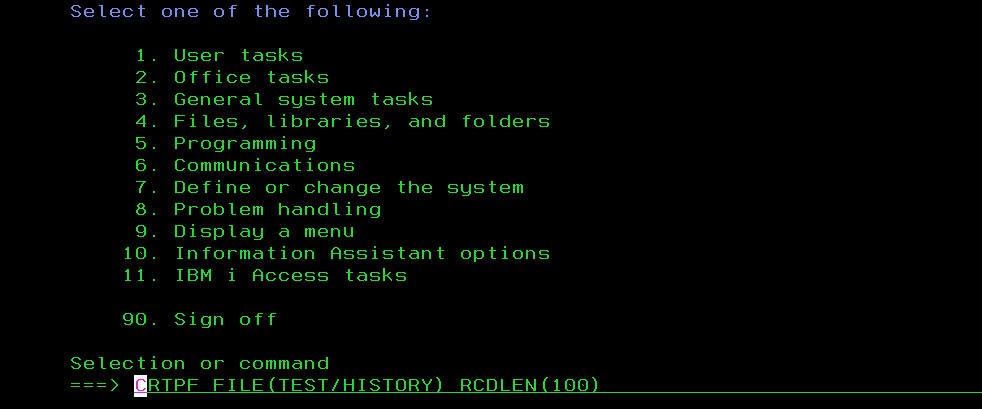 Create Physical files in AS400 (CRTPF) - AS400 ISeries