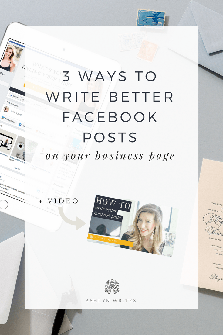 How to write better Facebook posts from creative copywriter ashlyn ...