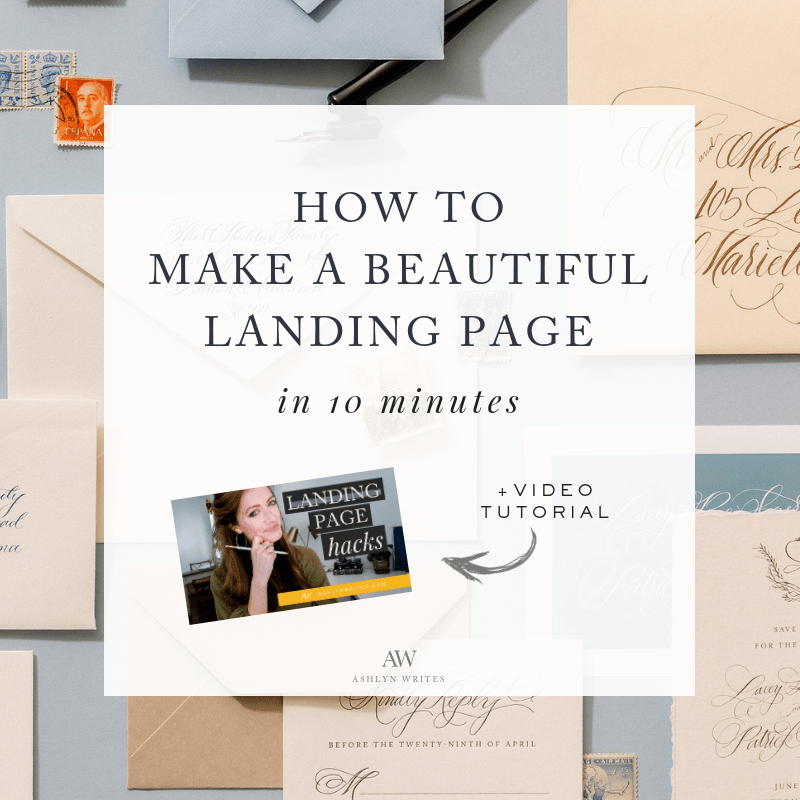 How to Make a Beautiful Landing Page in 10 Minutes | Ashlyn Writes