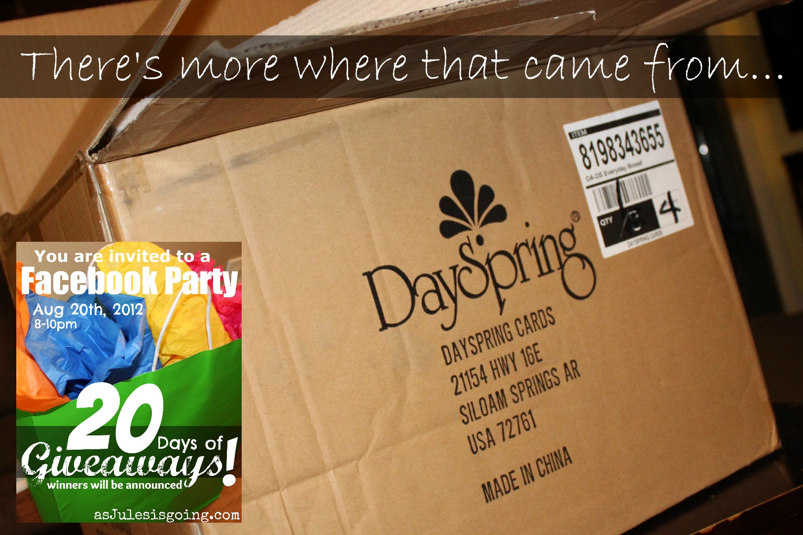 DaySpring {20 Days of Giveaways: Day 10} - as Jules is going
