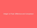 Integer Vs Float Difference And Comparison
