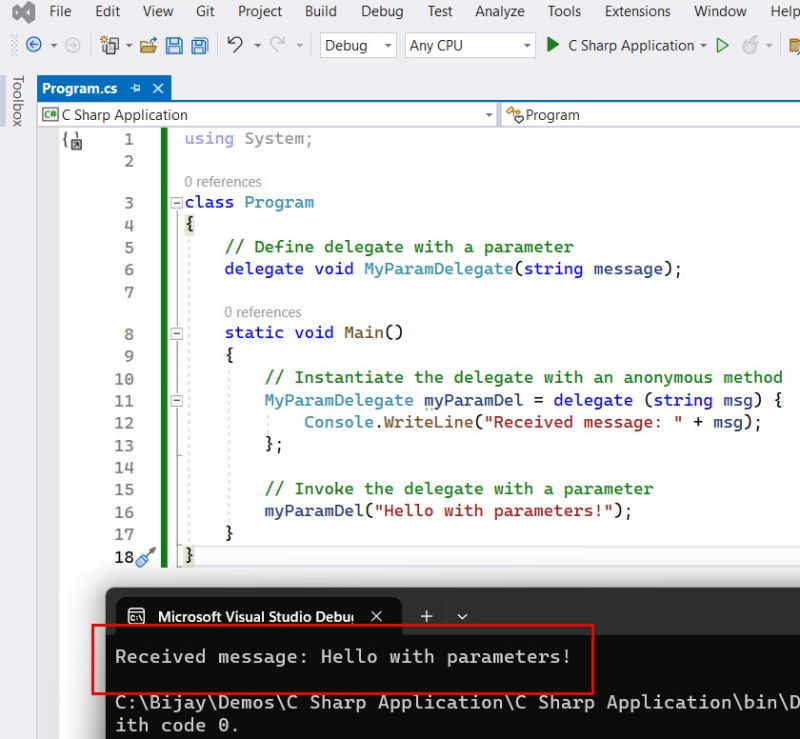 Anonymous Method in C# with Examples - AspDotnetHelp.com