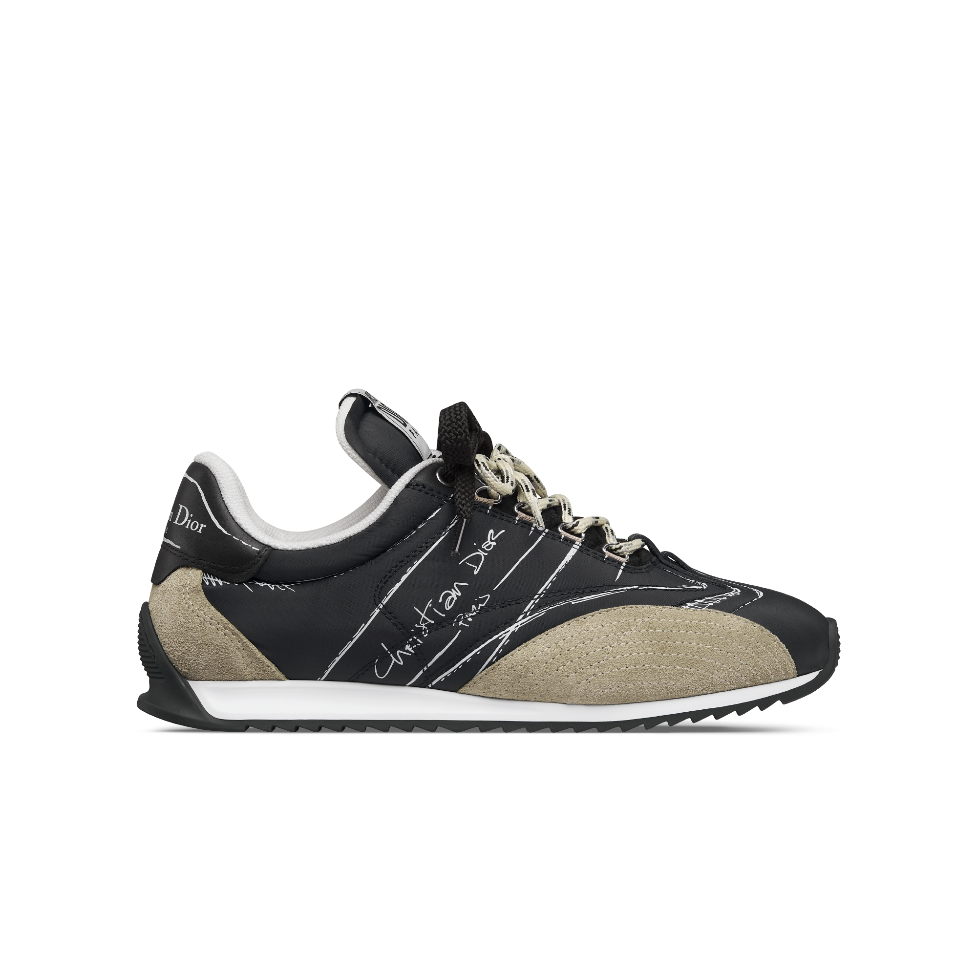 D Sketch Sneaker Black Nylon And Calfskin Dior