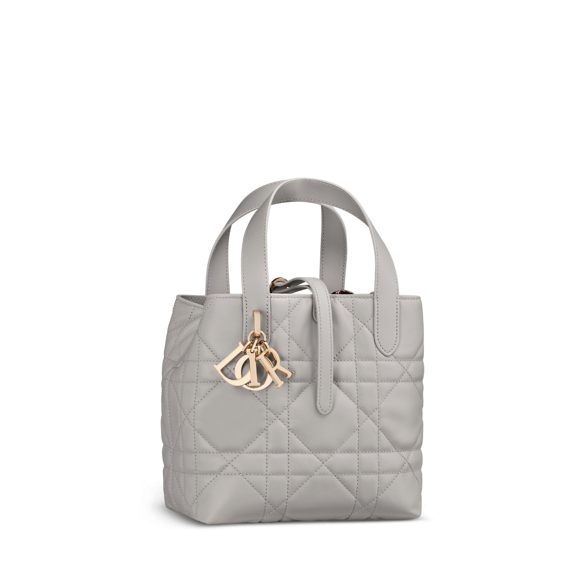 Small Dior Toujours Vertical Tote Bag Celestial Blue Tweed With White