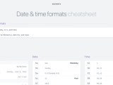 Date Time Formats Cheatsheet