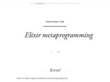 Elixir Metaprogramming Cheatsheet