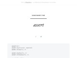 Assert Cheatsheet