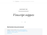 Vimscript Snippets Cheatsheet
