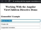 Working With The Angular Viewchildren Directive Html Goodies