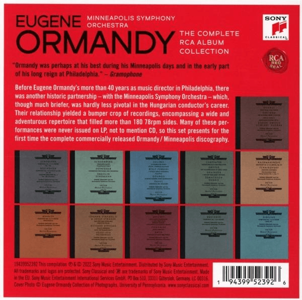 Eugene Minneapolis Symphony Orchestra Ormandy The Complete Rca Album