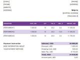 Web Design Development Invoice Templates Excel Word Pdf