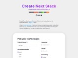 Create Next Stack Starter Index