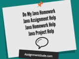 Do My Java Homework Write My Java Program For Me