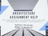 Arts Architecture Assignment Help For Students In Australia Worldwide