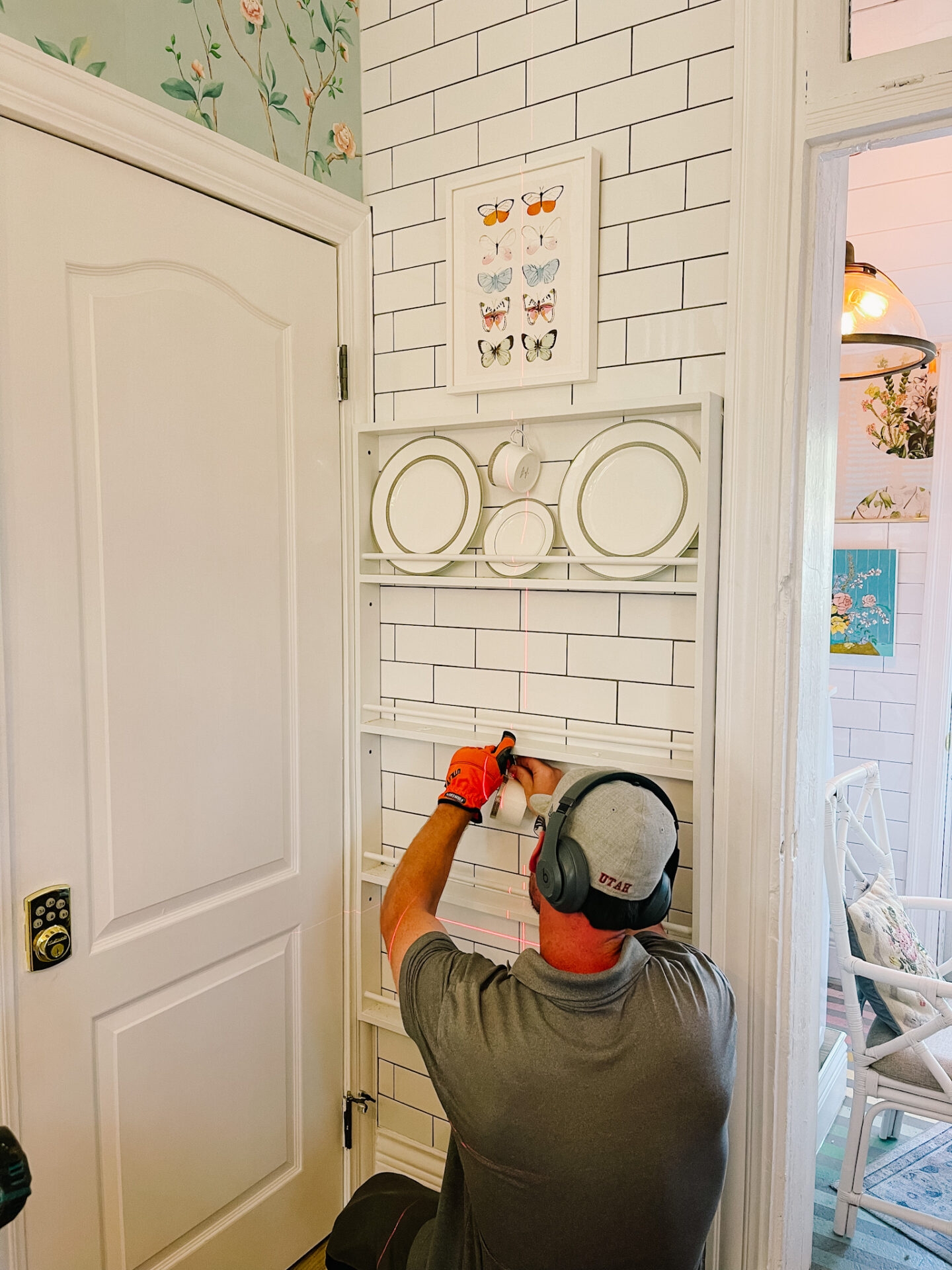DIY Plate Rack Wall - at home with Ashley