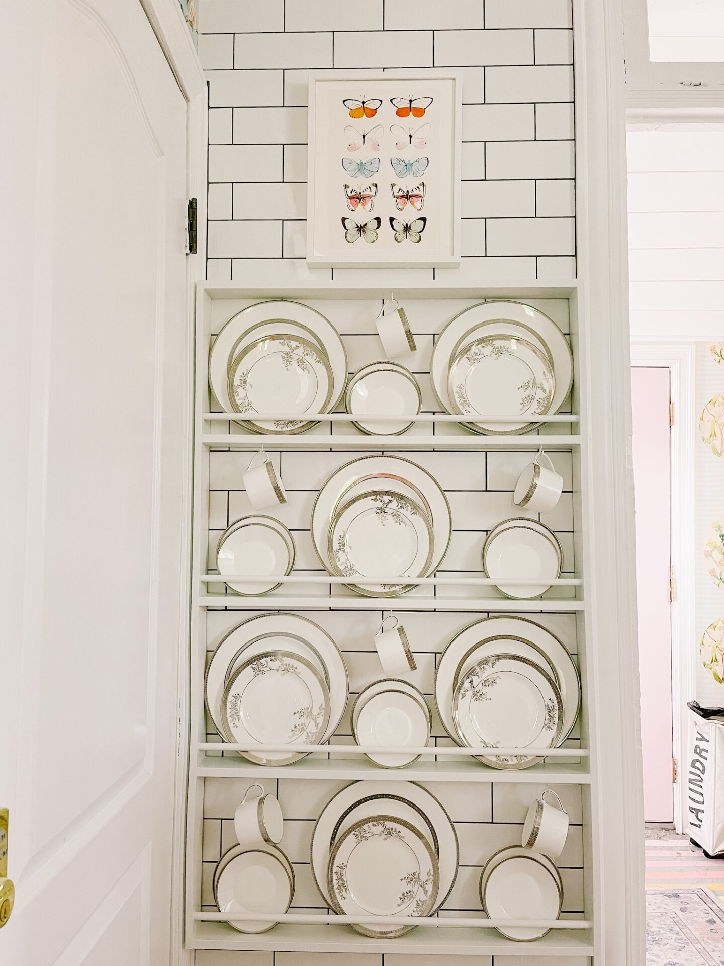 DIY Plate Rack Wall - at home with Ashley