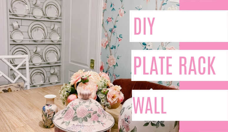 DIY Plate Rack Wall - at home with Ashley