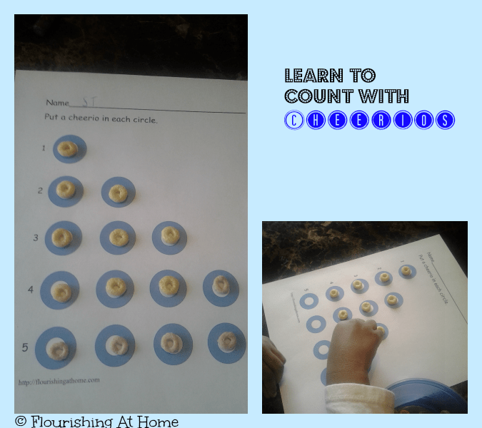 Preschool Learn to Count with Cheerios Printable – At Home With Zan