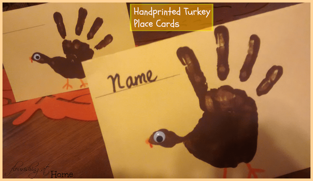 Handprinted Thanksgiving Place Cards - Toddler/Preschooler Activity ...