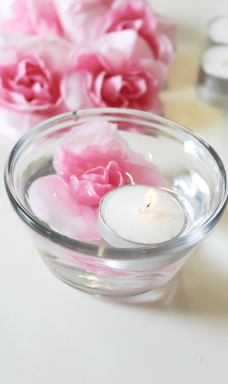 Pretty in Pink Spring Floating Candle Centerpiece – AHWZ