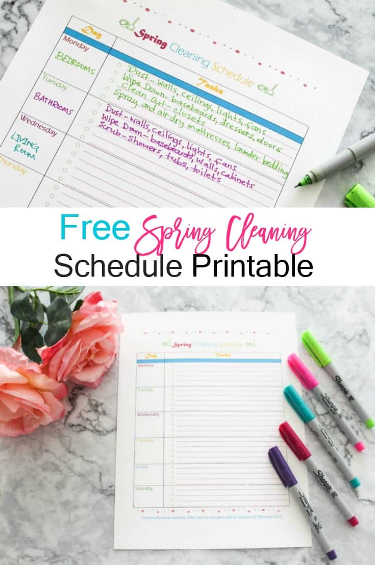 Free Spring Cleaning Printable for Homemakers – At Home With Zan