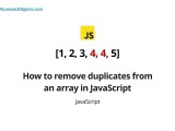 How To Remove Duplicates From An Array In Javascript Atomized Objects