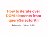 How To Iterate Over Dom Elements Using Javascript