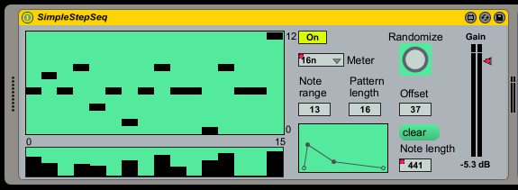 Monophonic Step Sequencer Max for Live Device | AudioCookbook.org