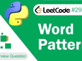 Word Pattern Leetcode Problem 290 Python Solution