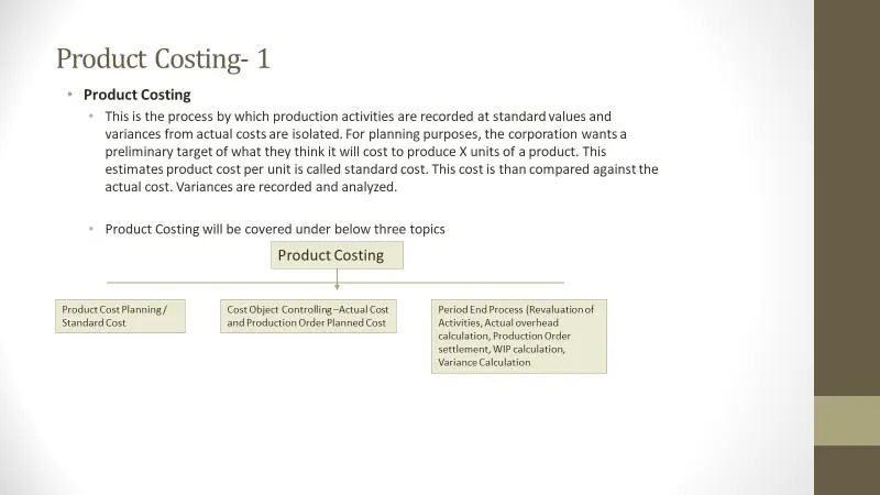 SAP Product Costing | AUMTECH Solutions-SAP Training