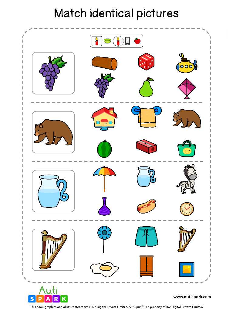 Matching Pictures Free Worksheet - Circle The Same Pictures #2 - AutiSpark