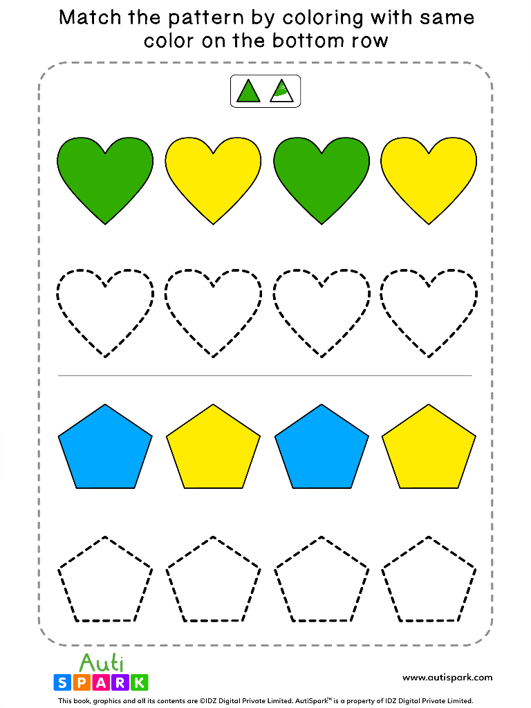 Match The Patterns Worksheets By - AutiSpark