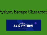 Python Escape Characters Avid Python