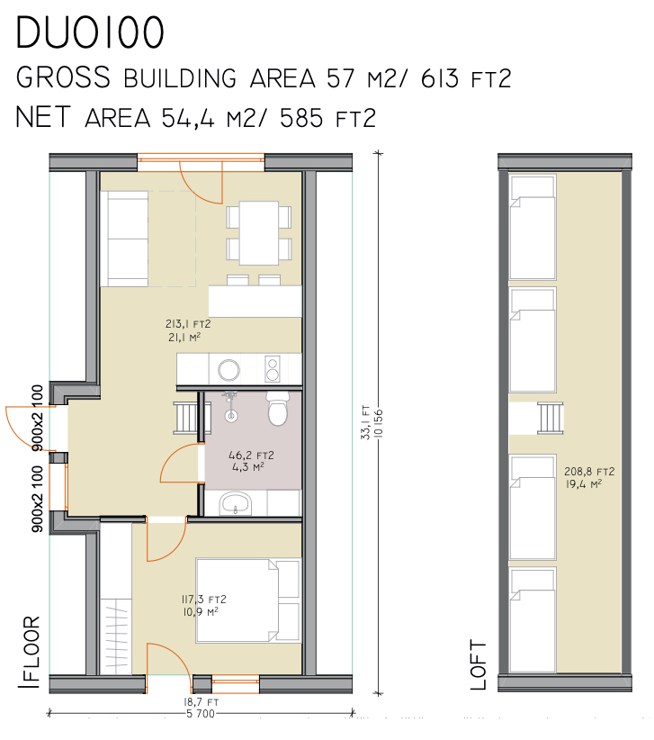 DUO 100 - AVRAME Kit Homes