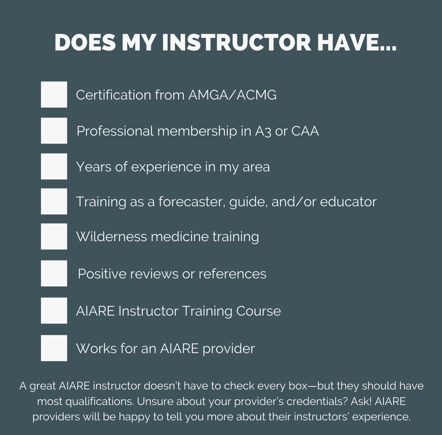 What Makes AIARE Instructors the Best? - AIARE