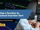 Develop A Function To Implement Insertion Sort Abdul Wahab Junaid