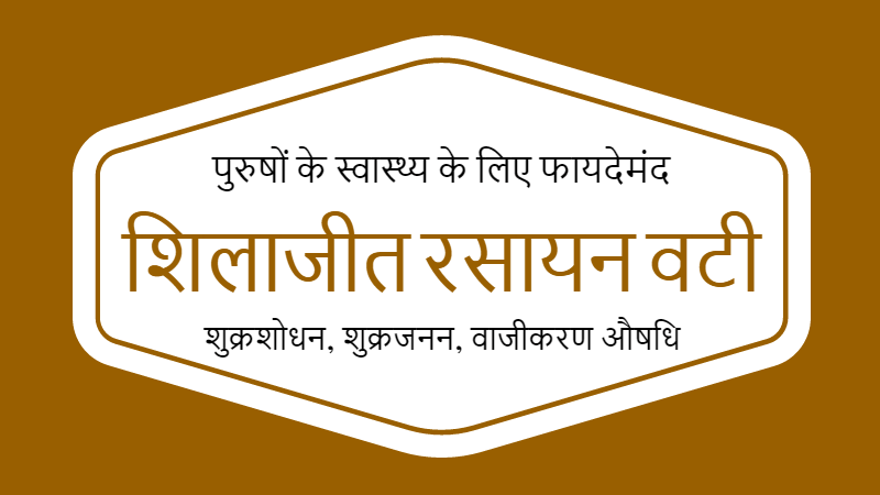 दिव्य शिलाजीत रसायन वटी (Shilajeet Rasayan Vati) घटक द्रव्य, प्रयोग एवं लाभ