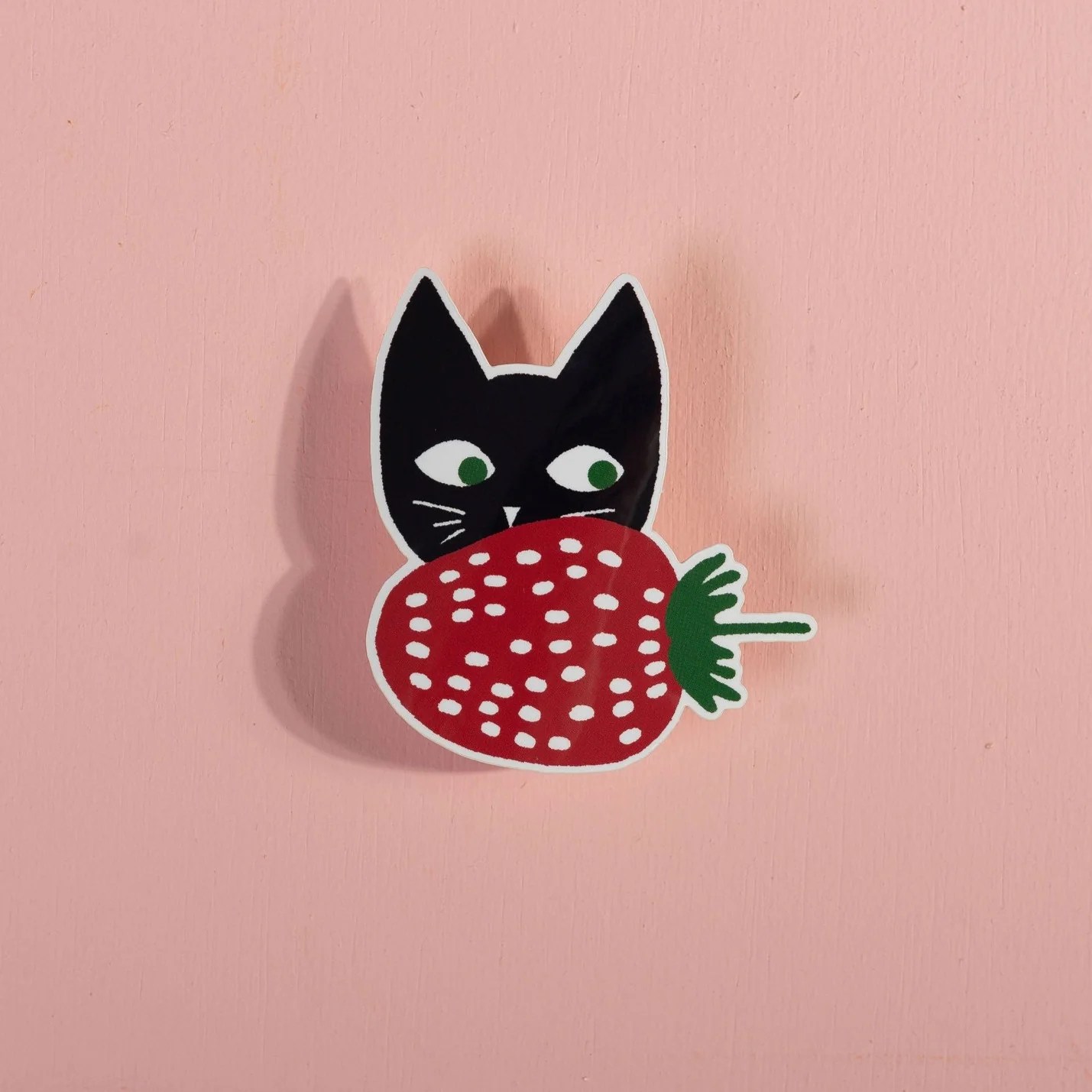 Strawberry Cat Sticker Baby Cats Of California
