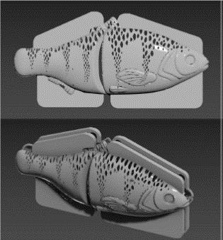 6″ Slow Rise Shad- Scaled Perch Pattern Stencil – Backwater.Outfitting