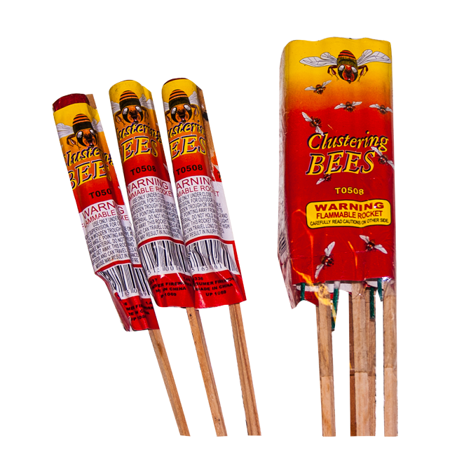 Clustering Bee Rockets - Backyard Pyro